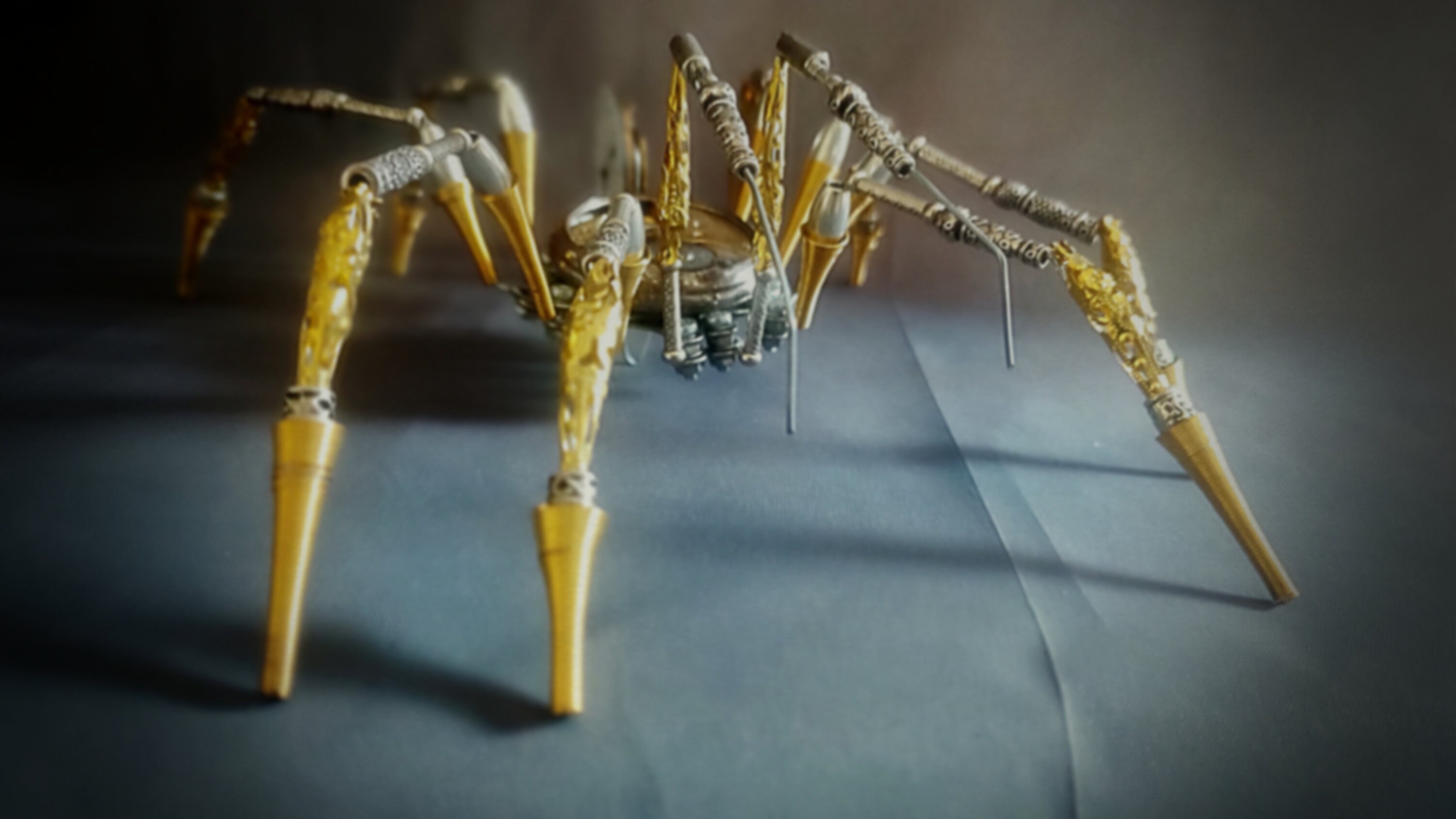 Mechanical Steampunk Spider Sculpture, Hand Made Art Steampunk Decor ...