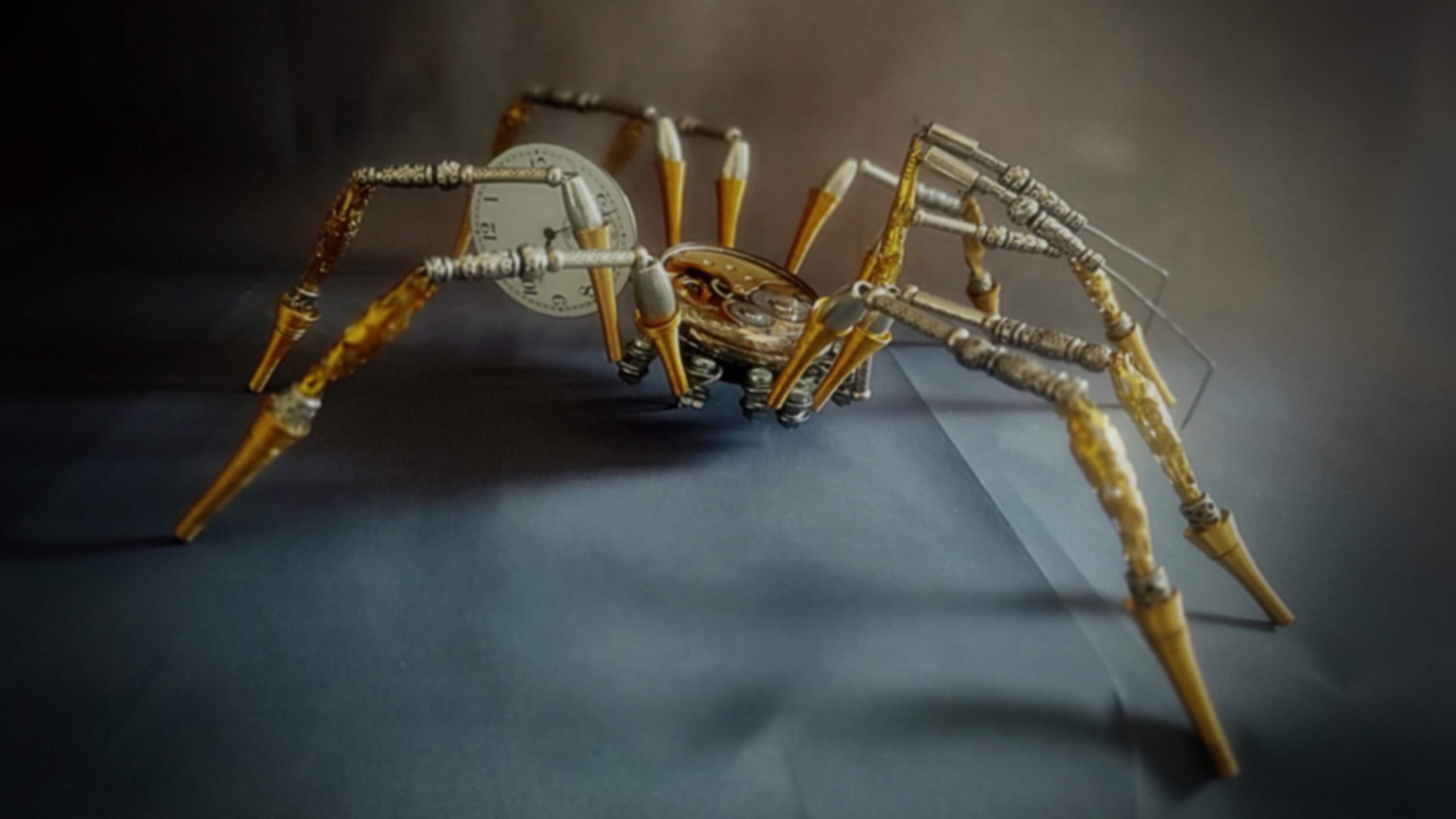 Mechanical Steampunk Spider Sculpture, Hand Made Art Steampunk Decor ...