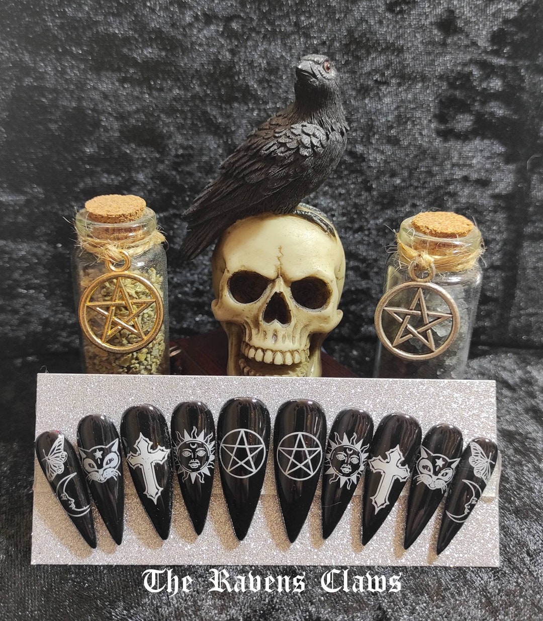 Gothic Witch Nails - Etsy