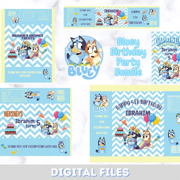 Bluey Caprisun Label - Etsy Denmark