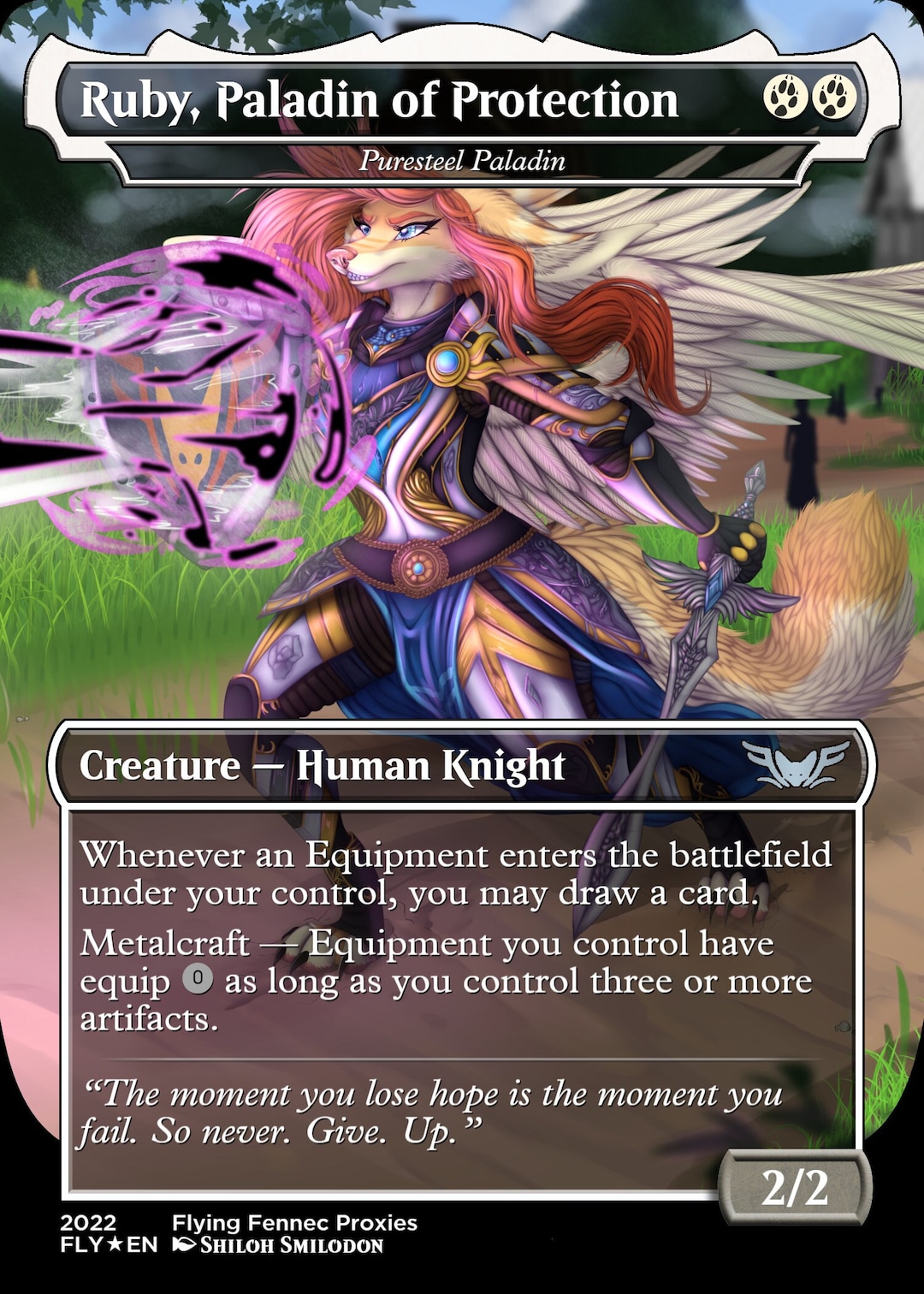 Puresteel Paladin Epic Furry Alt Art MTG Proxy - Etsy