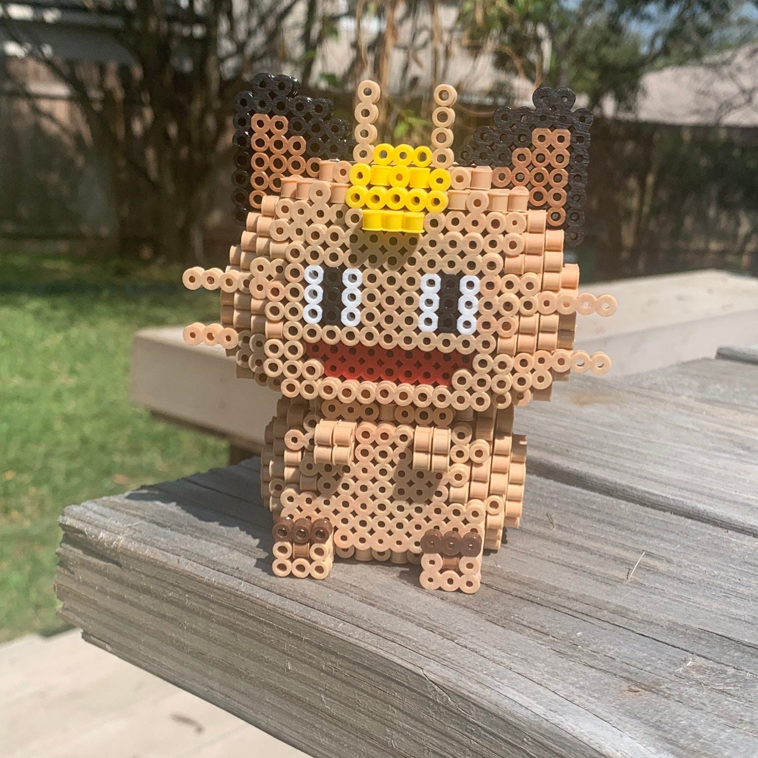 3d Meowth Perler Bead - Etsy