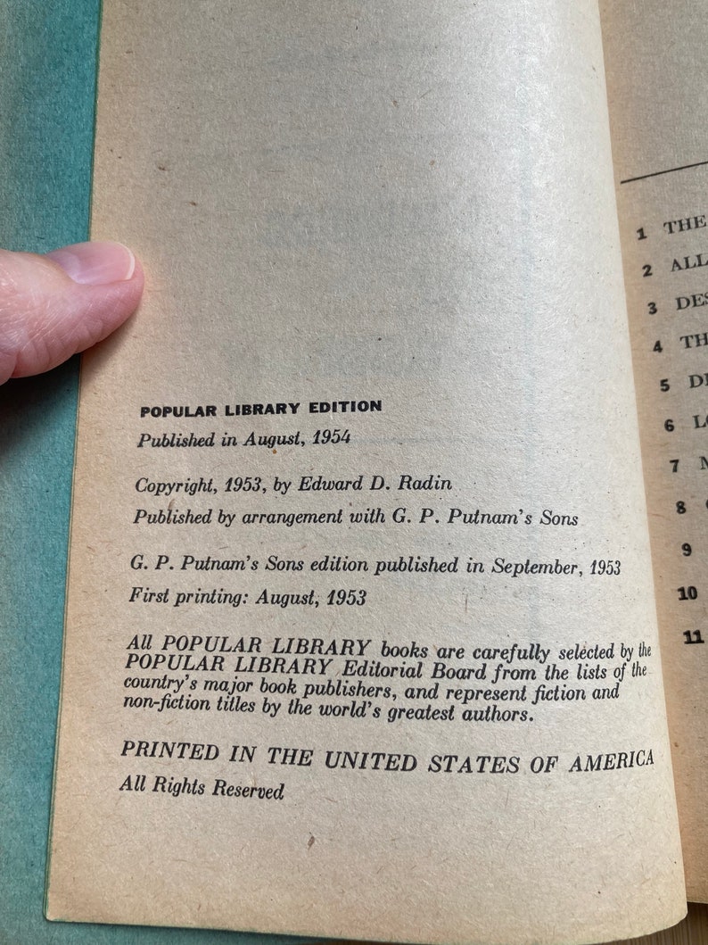50s Pulp Fiction / Crimes of Passion by Edward D Radin 1954 - Etsy