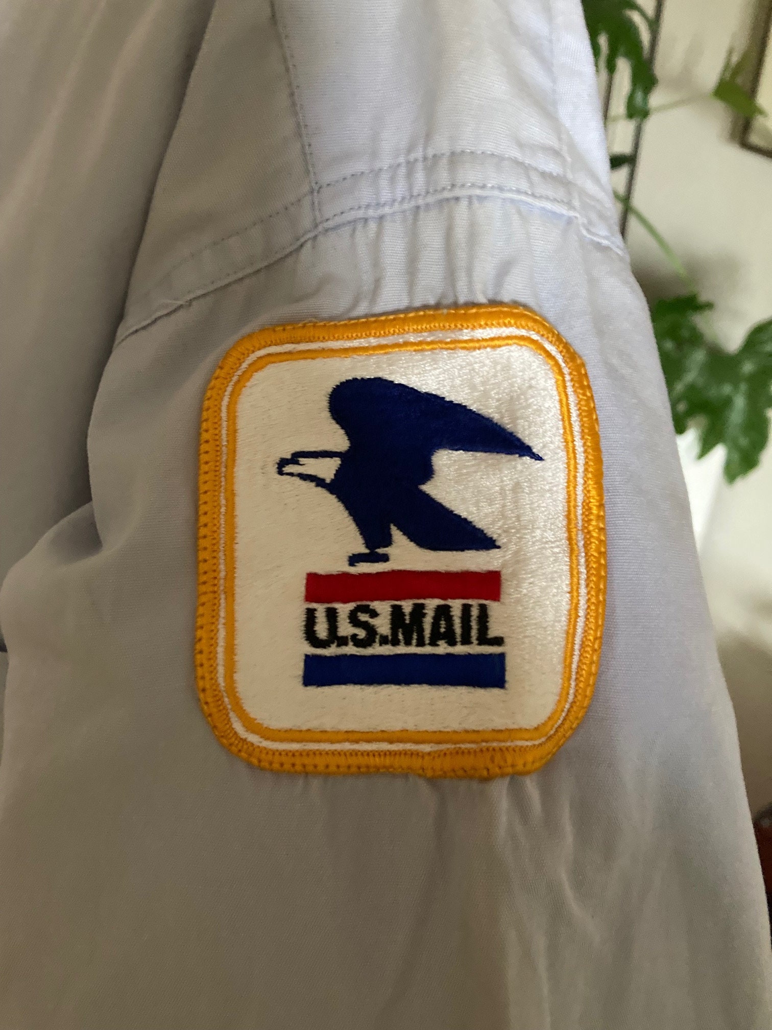 Vintage Pale Blue 60s USPS Mailman Shirt With Eagle Patch / 1960s US ...