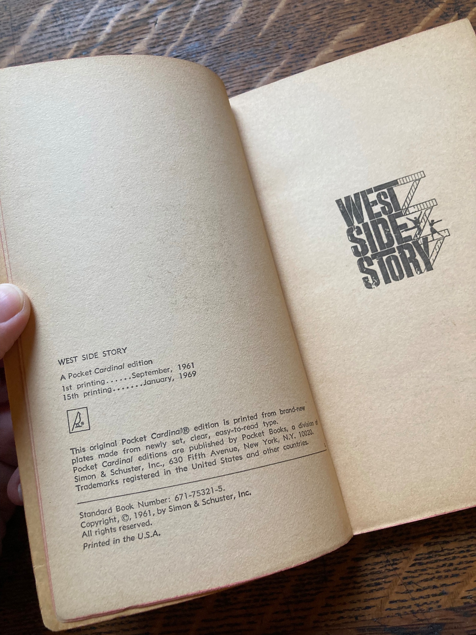 West Side Story von Irving Shulman, 1969 1. Auflage, 15. Druck bei ...