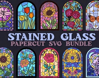 Stained Glass Blueberry Papercut Layered Papercut Svg Stained Glass ...