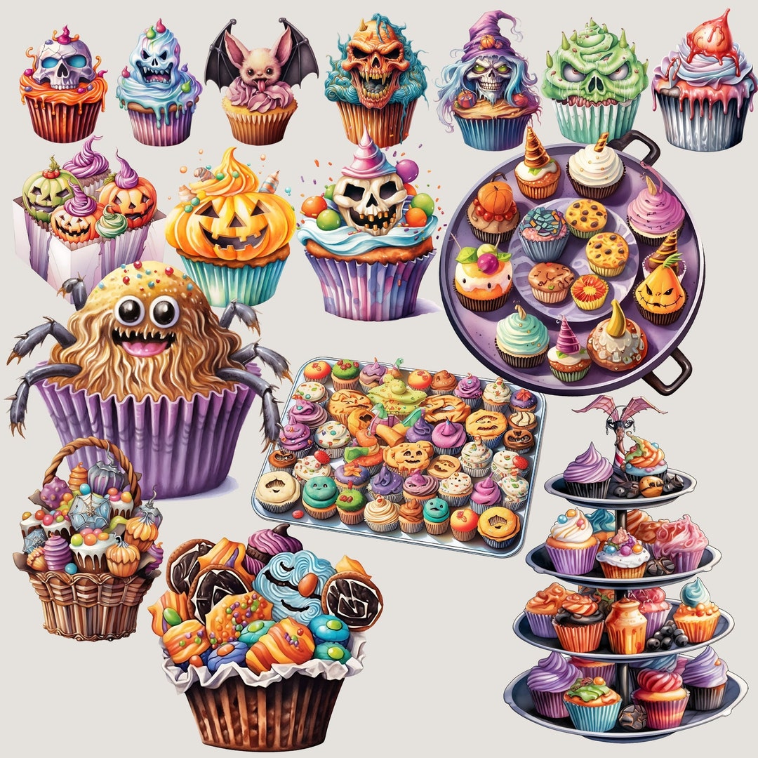 Halloween Cupcakes Sublimation Bundle - Etsy