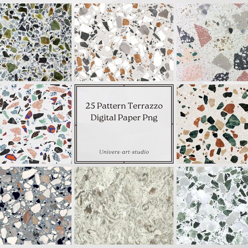 Terrazzo Digital Paper Terrazzo Patterns for Wallpaper or - Etsy UK