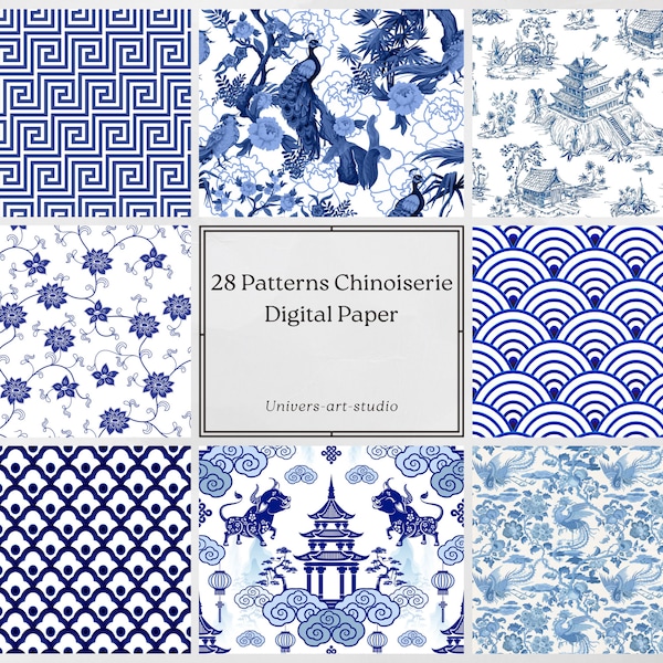 Blue and White China - Etsy