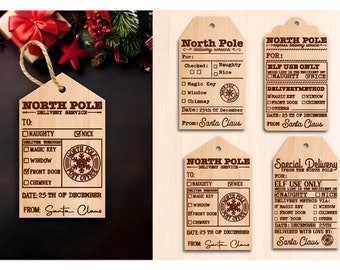 Editable North Pole Gift Tag Printable Christmas Gift Tag Santa ...