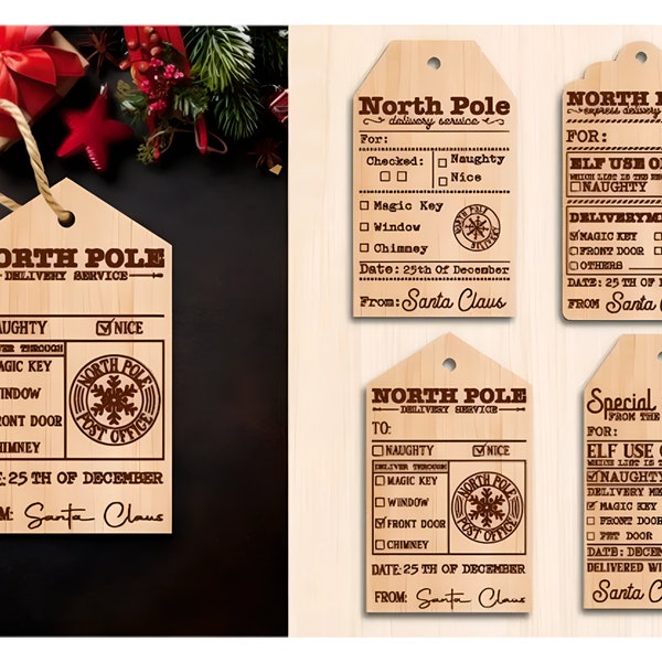 North Pole Tags - Etsy