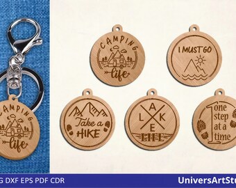 Adventures Keychain SVG, Glowforge Files Keychain, Laser Cut Files ...