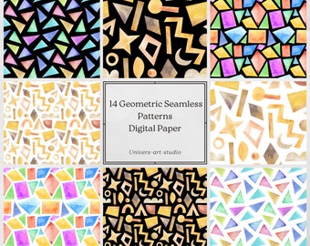 50 Geometric Design Svg, Geometric Shape Svg, Seamless Patterns PNG SVG ...