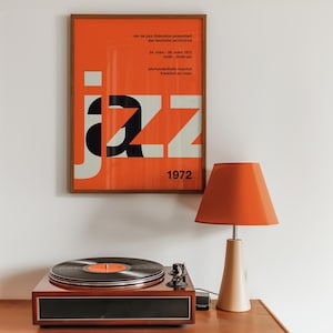 Retro German Jazz Festival Poster, Concert Poster, Typography Print ...