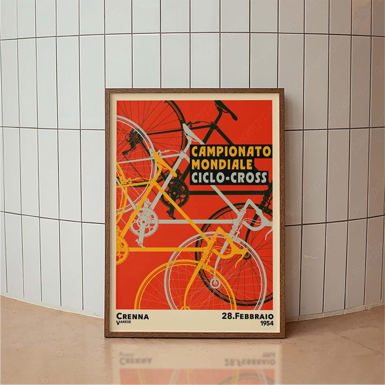 Vintage Italy Bicycle Competition Poster, Sports Poster, Typography ...