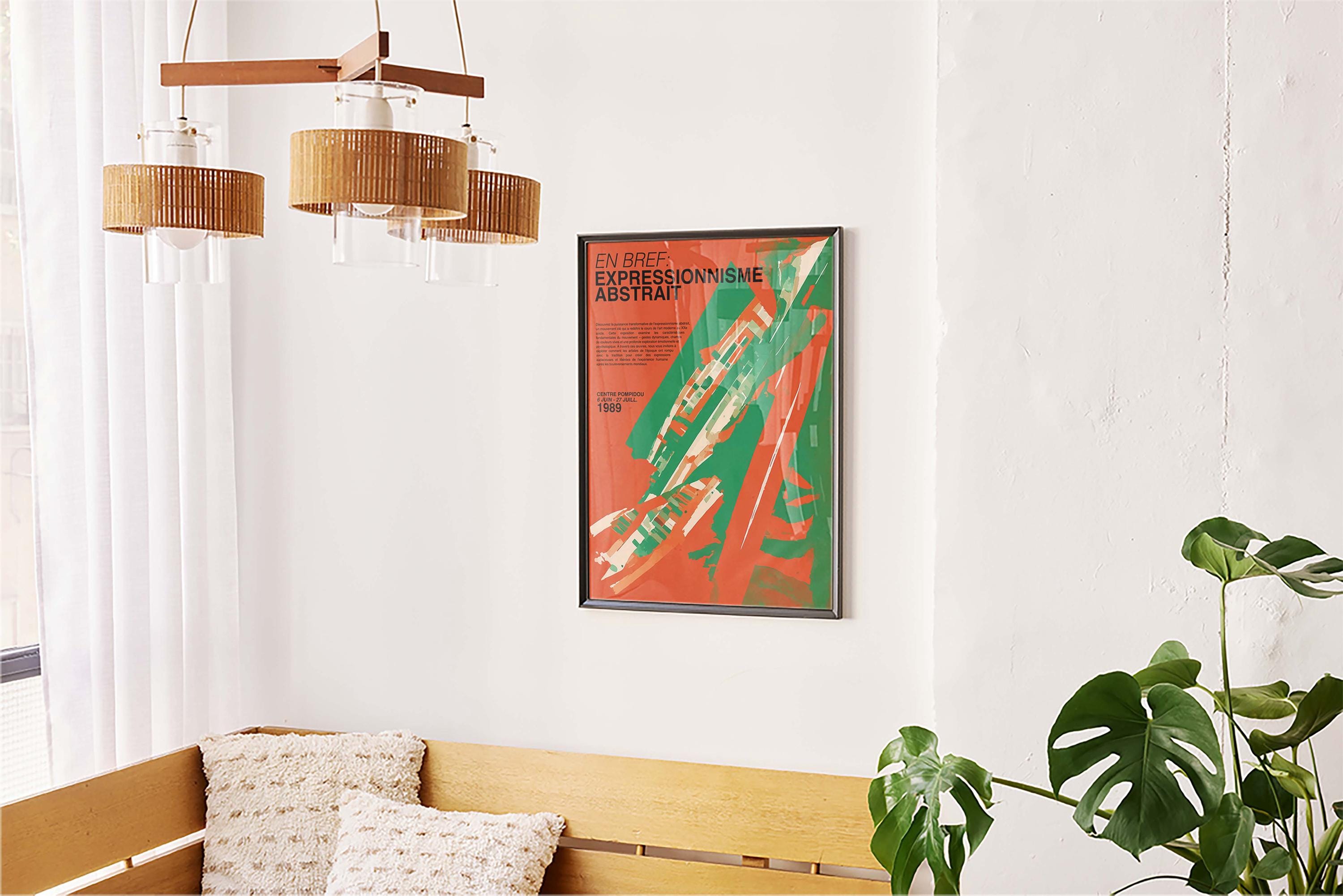 Abstract Expressionism Exhibition Poster, French Art Museum Poster ...