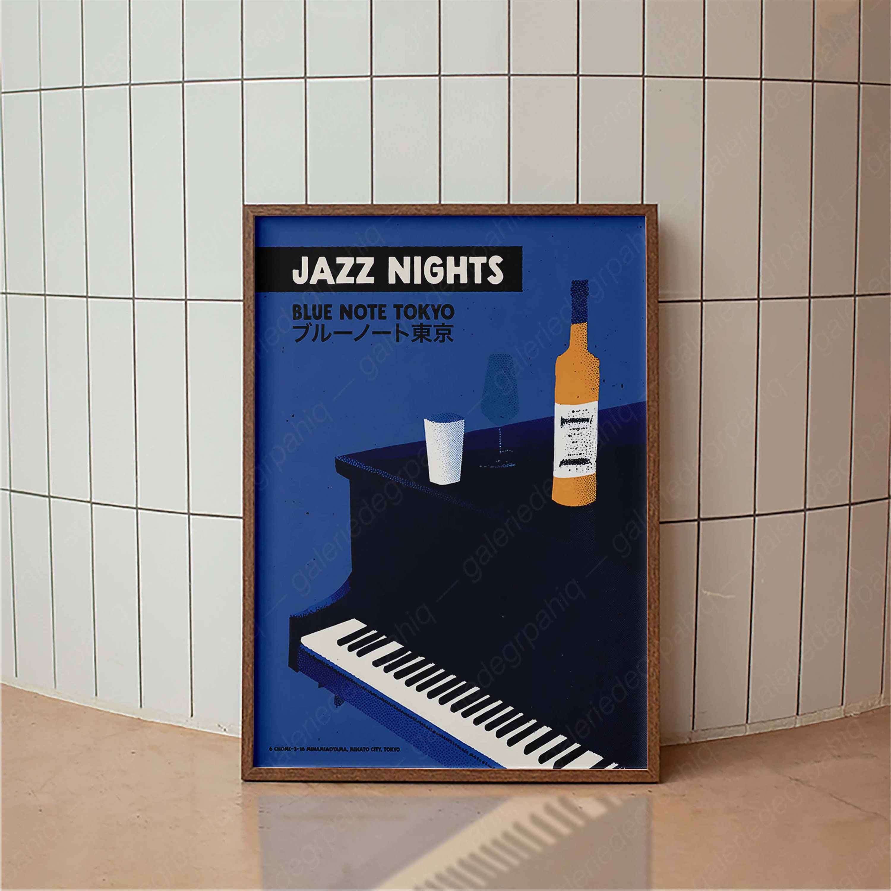 Retro Jazz Nights Tokyo Poster, Japanese Jazz Poster, Typography Print ...