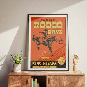 Vintage Rodeo Days Poster, Western Poster, Typography Print, Country ...