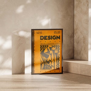 Vintage Design Magazine Cover Poster, Mid Century Modern Poster ...