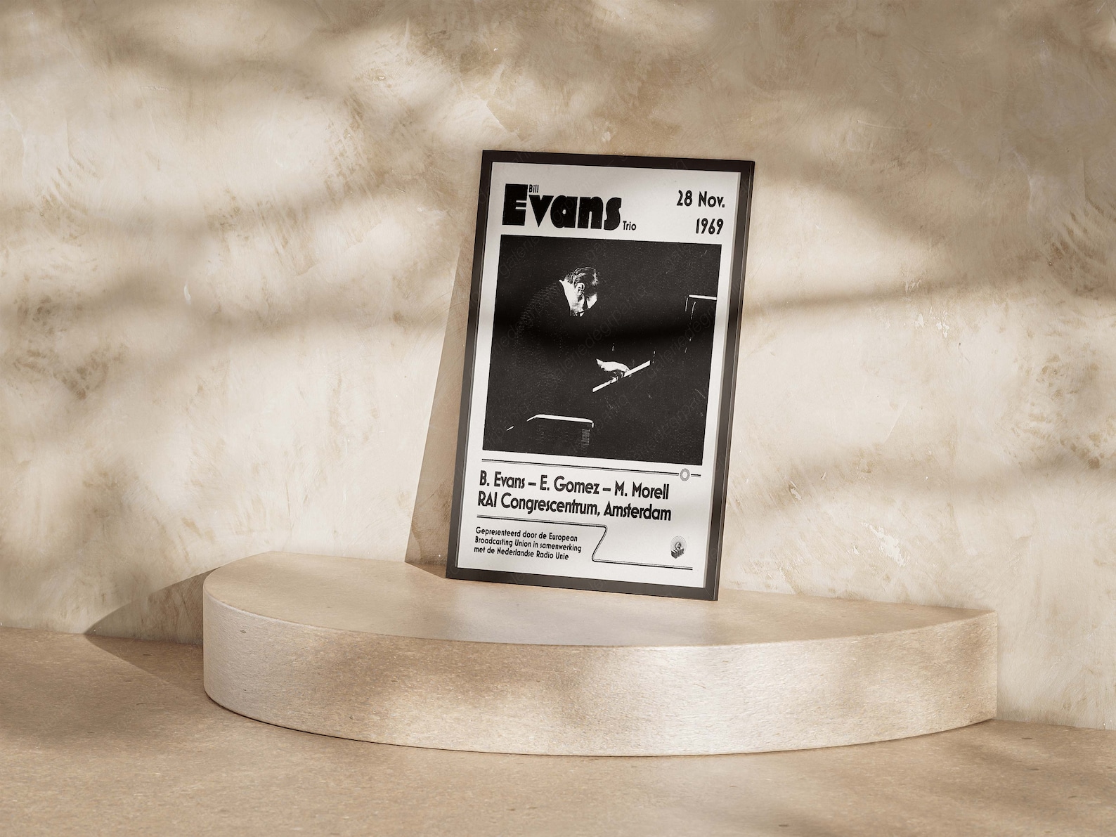 Bill Evans Concert Poster Black and White Minimal Typography Jazz ...