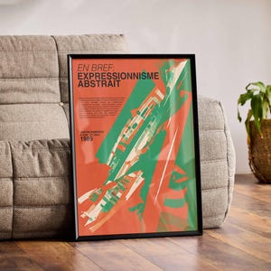 Abstract Expressionism Exhibition Poster, French Art Museum Poster ...