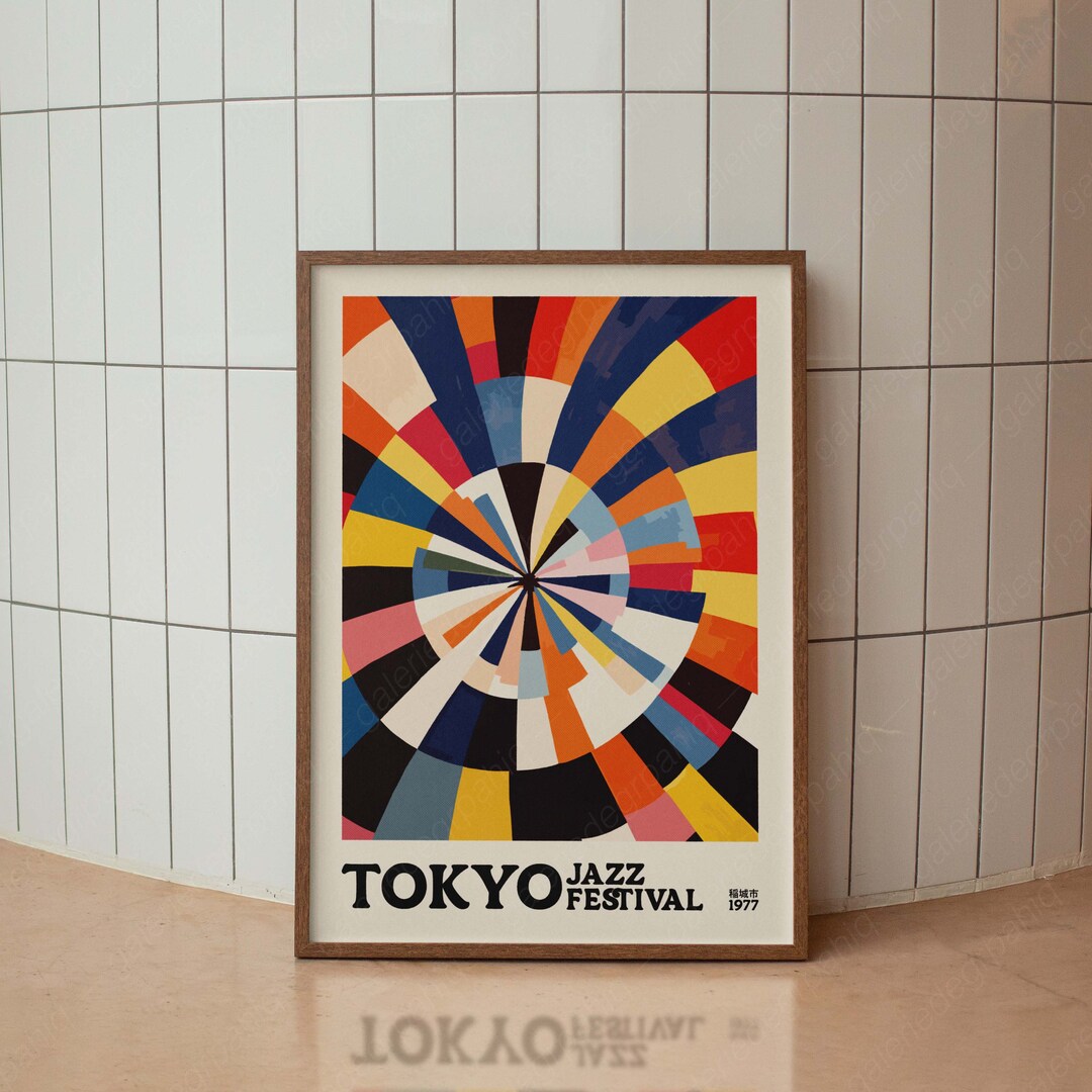 Vintage Tokyo Jazz Festival Poster, Japan Poster, Typography Print, Mid ...