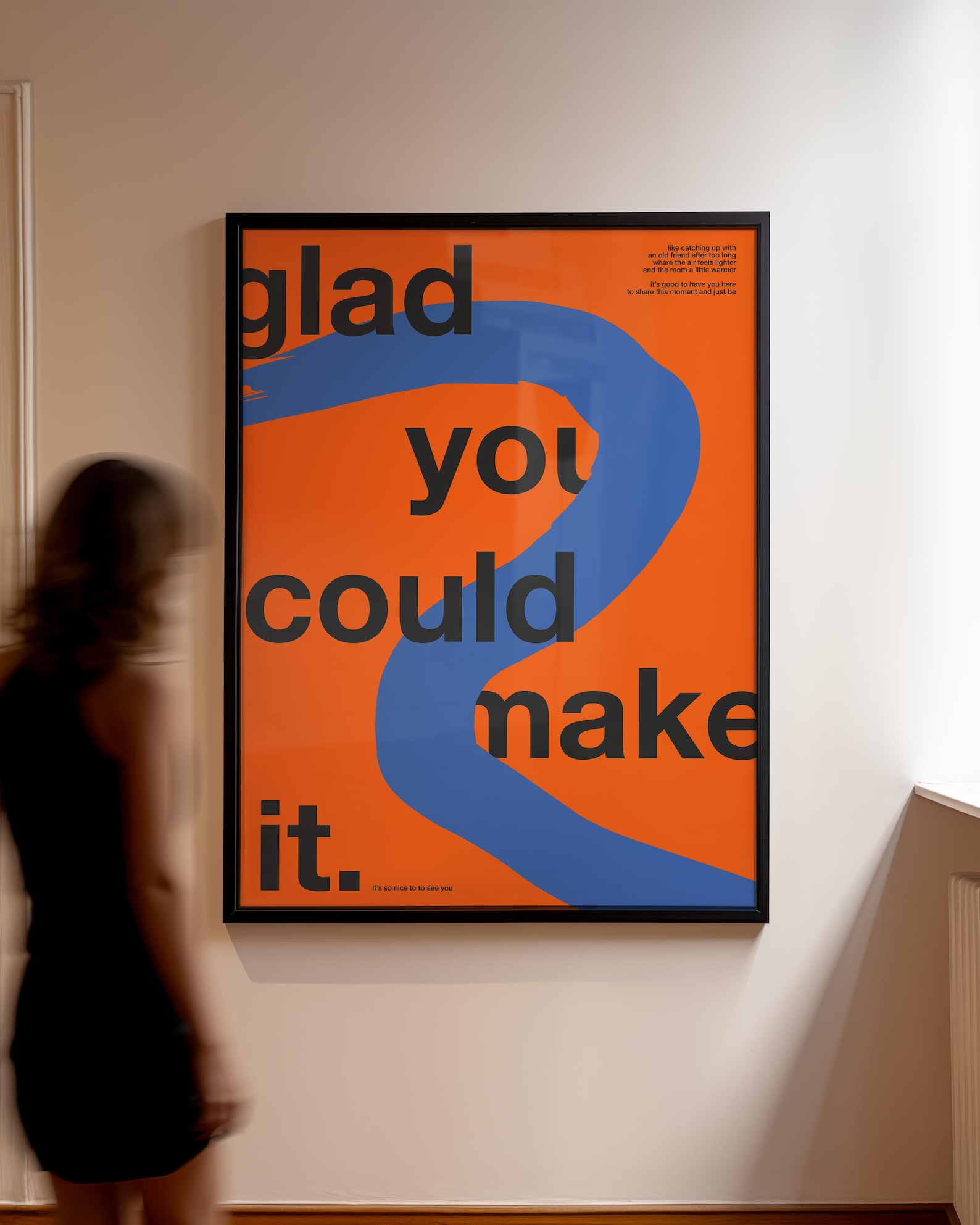 Glad You Could Make It Poster, Minimal Typography Poster, Cute Print ...