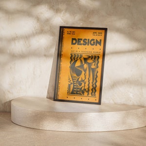 Vintage Design Magazine Cover Poster, Mid Century Modern Poster ...