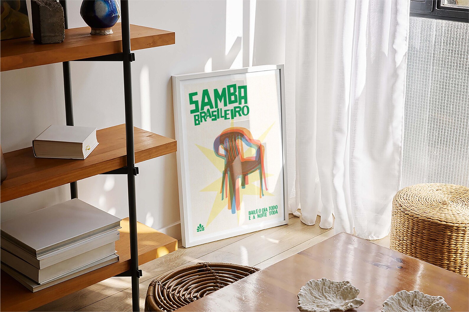 Retro Brazil Samba Poster, Colorful Brazilian Print, Modern Wall Art ...