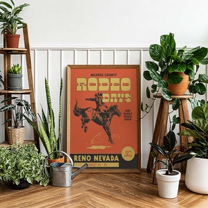 Vintage Rodeo Days Poster, Western Poster, Typography Print, Country ...
