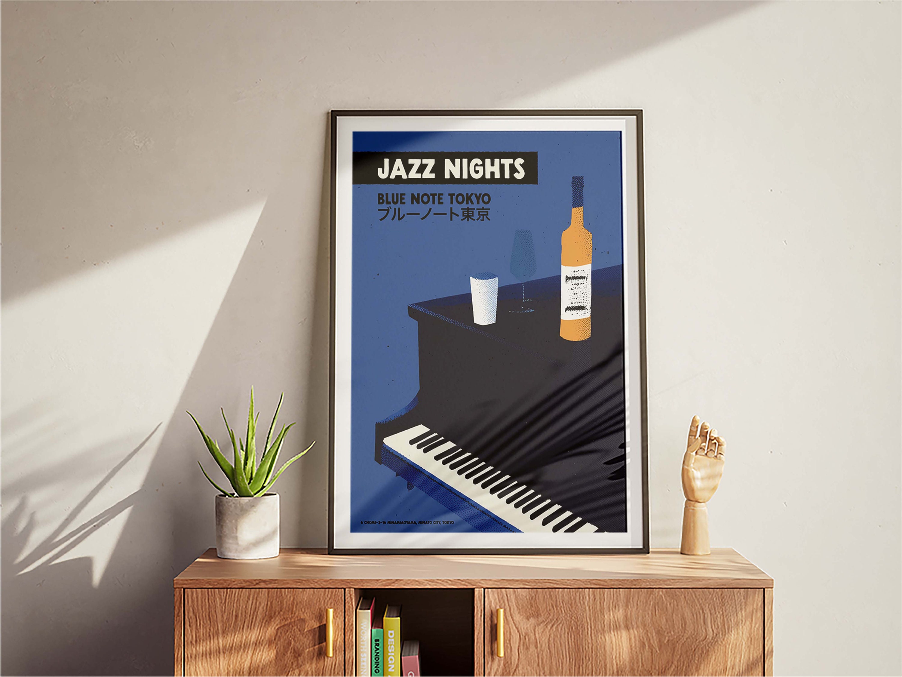 Retro Jazz Nights Tokyo Poster, Japanese Jazz Poster, Typography Print ...