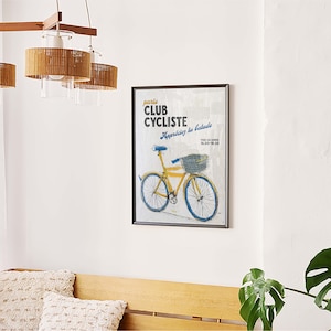 Retro Paris Cycling Club Poster, French Poster, Typography Print ...