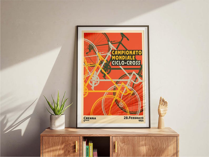 Vintage Italy Bicycle Competition Poster, Sports Poster, Typography ...