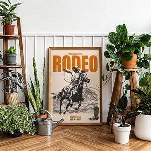 Colorado Rodeo Poster, Western Poster, Typography Print, Country ...
