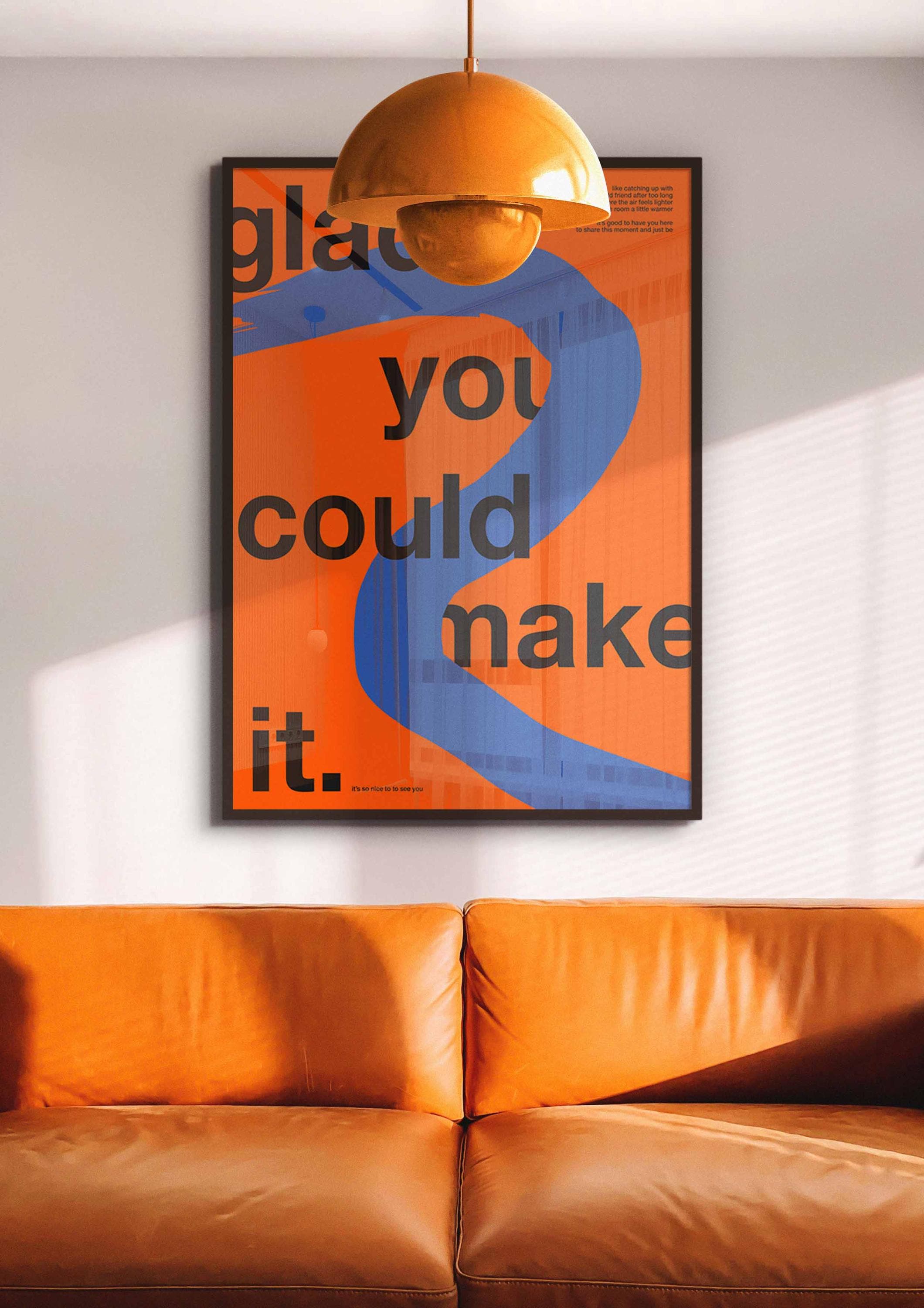 Glad You Could Make It Poster, Minimal Typography Poster, Cute Print ...