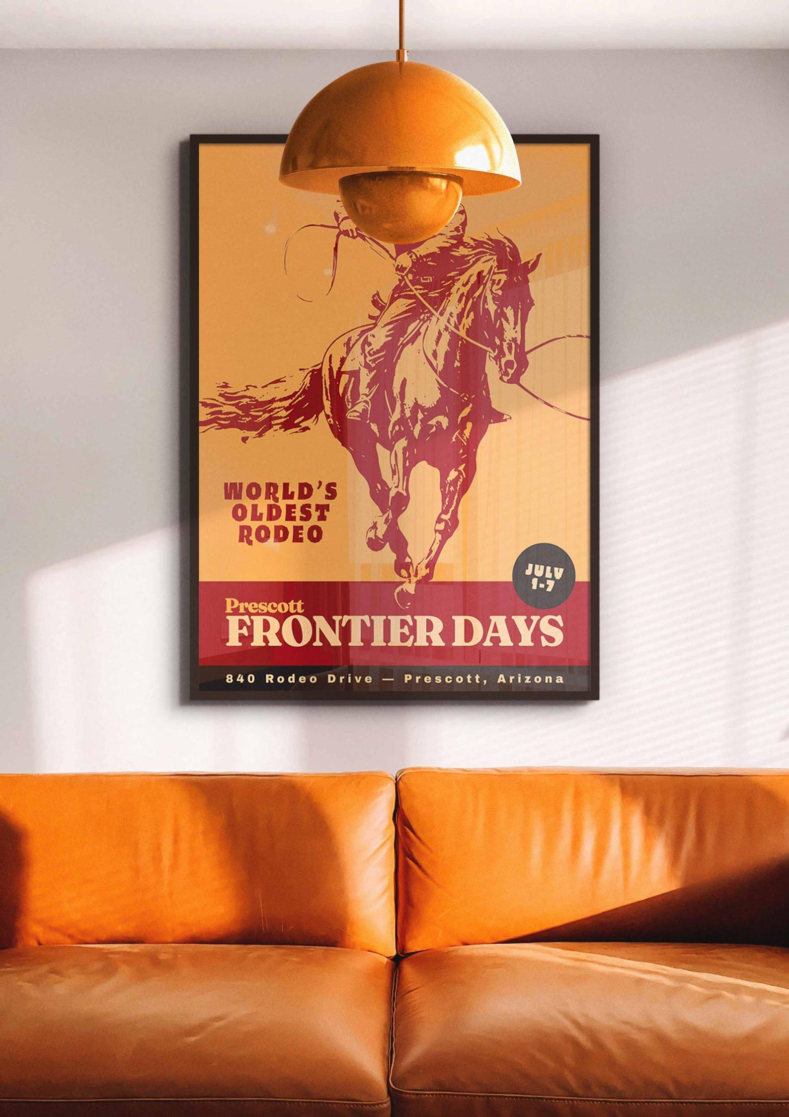 Frontier Days Rodeo Poster, Vintage Western Poster, Rodeo Print, Mid ...