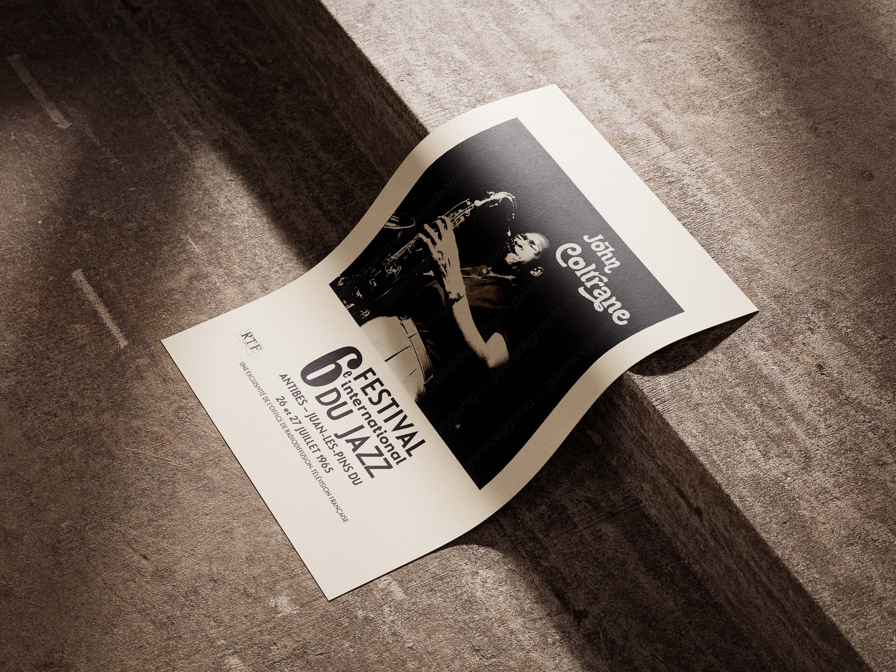 John Coltrane Jazz Concert Poster, French Jazz Festival, Typography ...