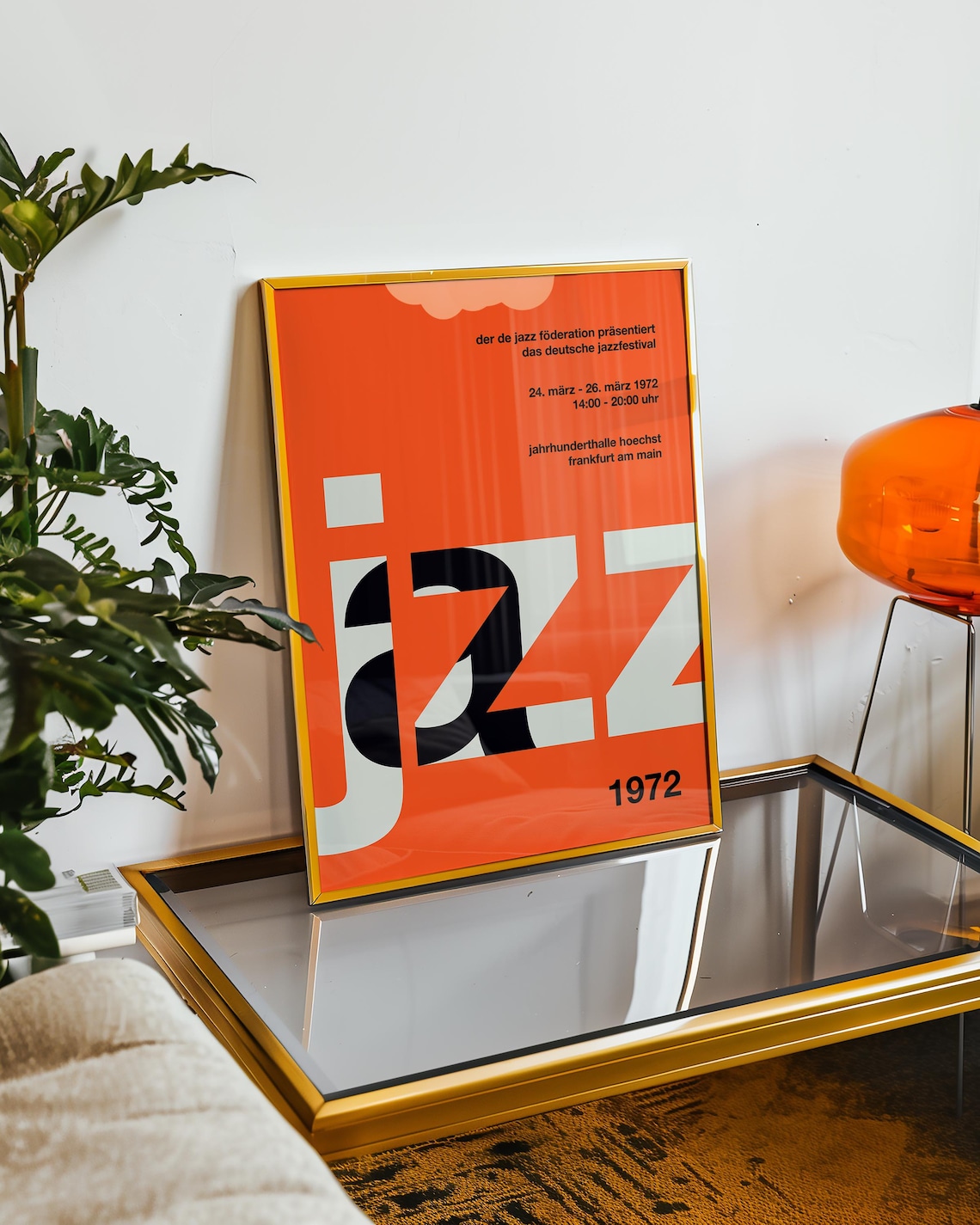 Retro German Jazz Festival Poster, Concert Poster, Typography Print ...