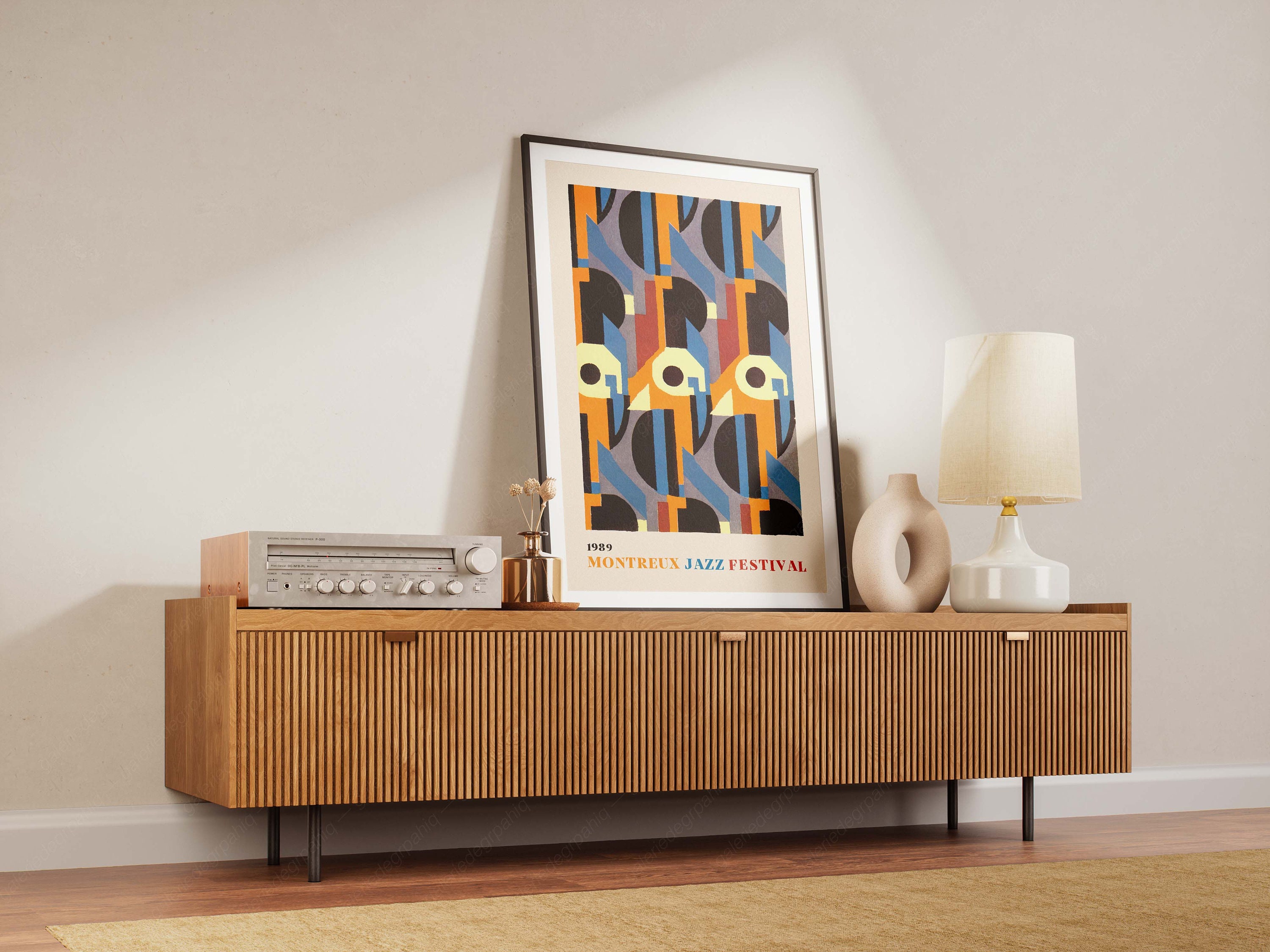 Vintage Montreux Jazz Festival Poster, Swiss Typography Print, Mid ...