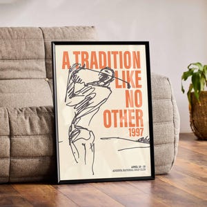 Masters 1997 Golf Poster, Sports Poster, Typography Print, Colorful Art ...