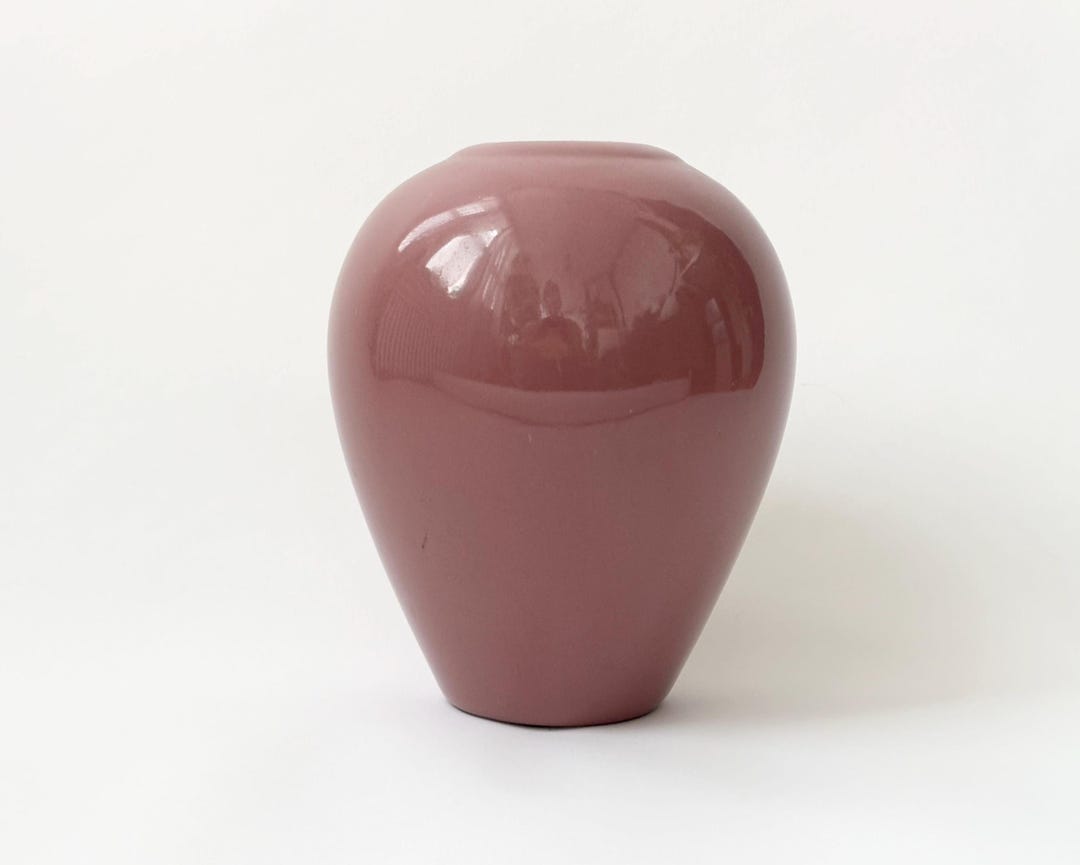 Royal Haeger | Hickman Dusty Rose Minimalist Bulbous Glazed Pottery ...