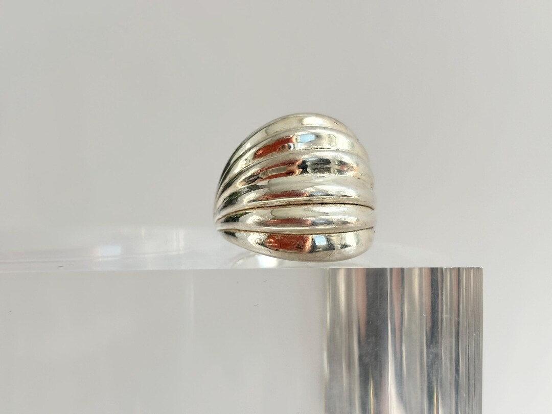Modernist Textured Ribbed Vintage Dome | Beehive Style Large Thai Made ...