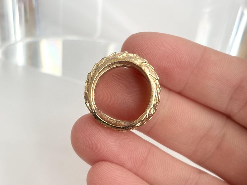 Snake Style Textured Wrap Around Gold Toned Chunky Vintage Ring - Sz 6 - Etsy