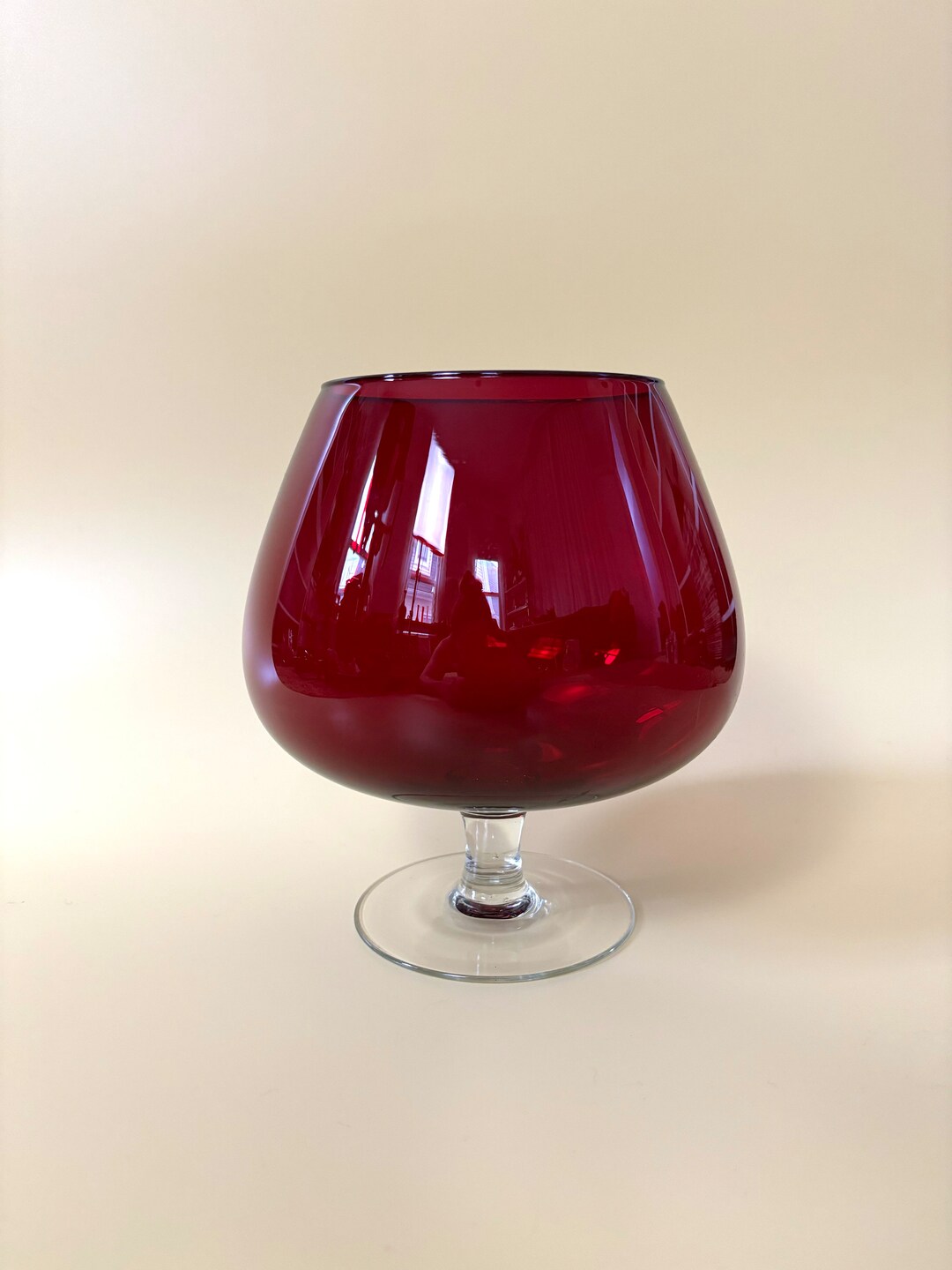 Ultra Large Vintage Red Brandy Sniffer / Cup - Etsy