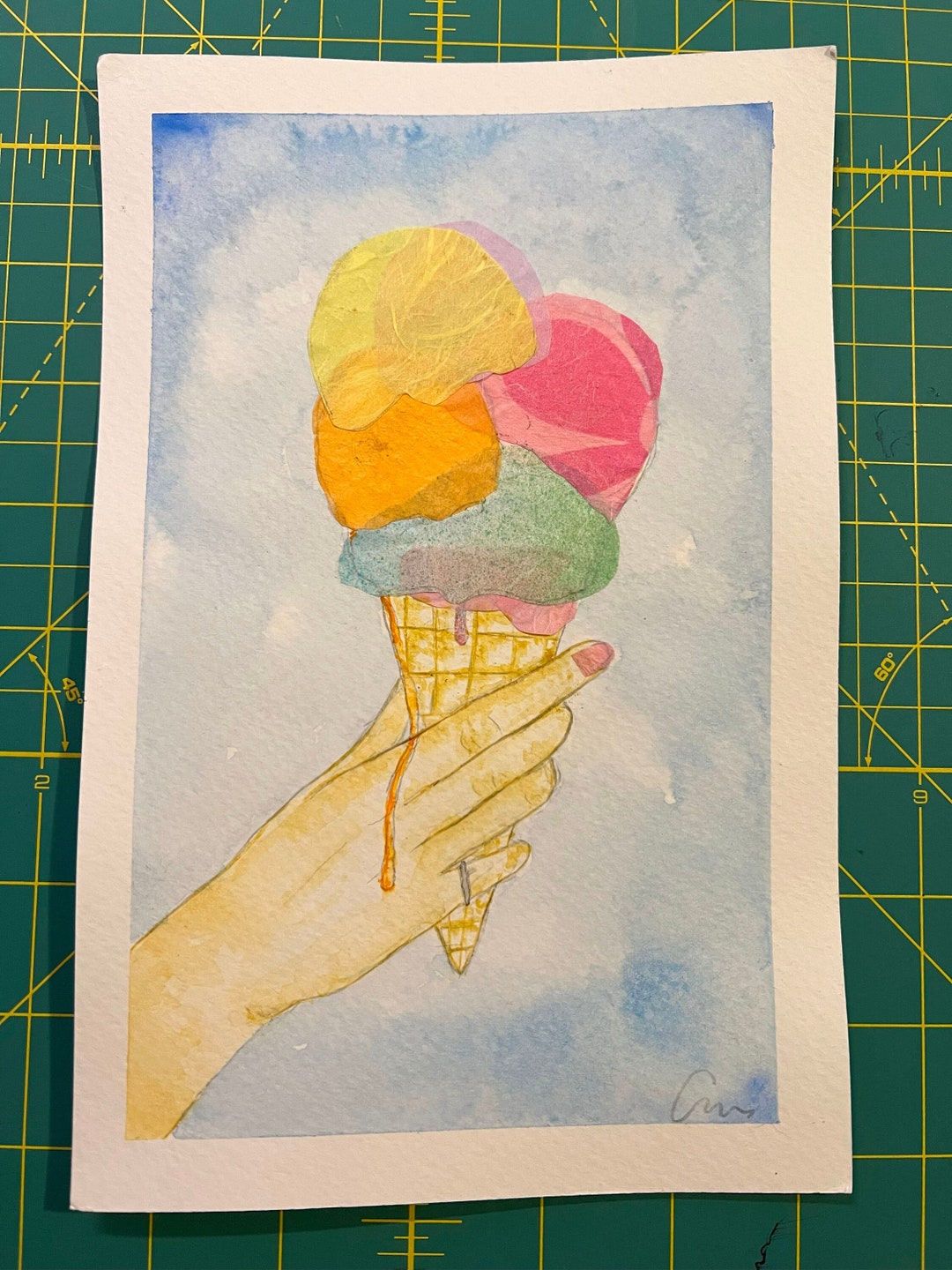 Ice Cream Watercolor - Etsy