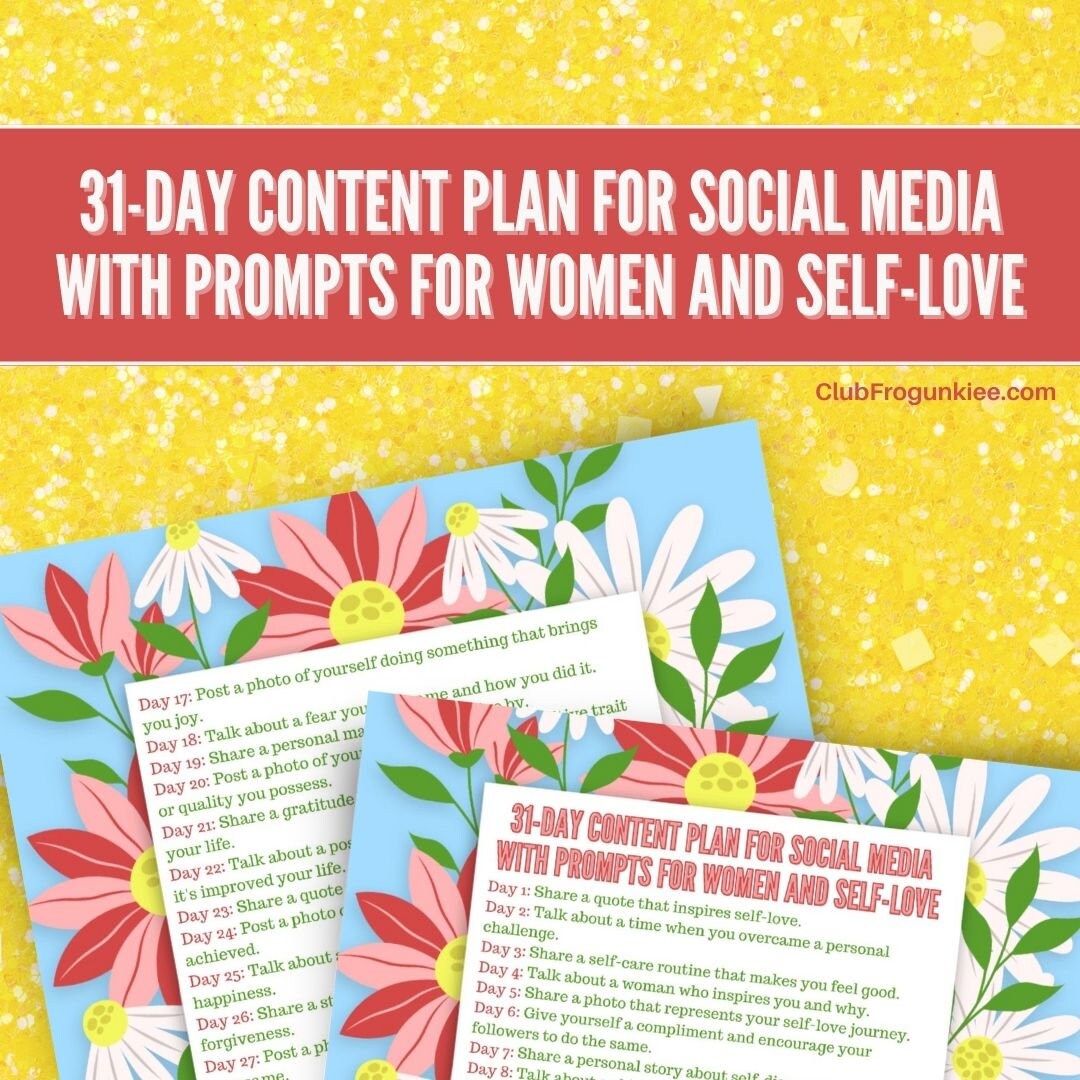 Digital Planner 31 Days of Self-love: A Social Media Content Plan ...