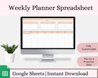 Digital to Do List Google Sheets, to Do List Spreadsheet Template, Task ...