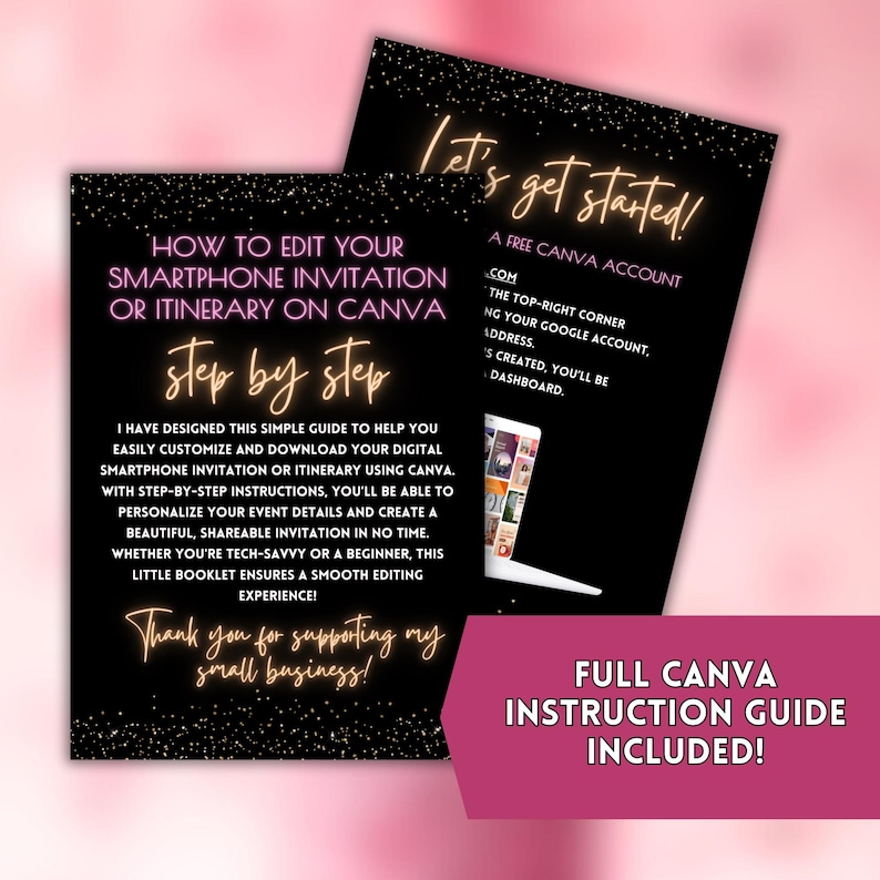 Girls Birthday Trip Itinerary Template, Animated Travel Guide (digital ...