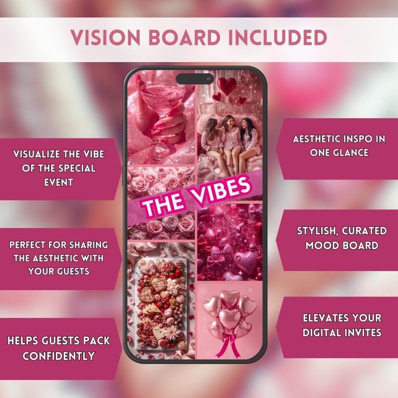 Galentine’s Day Animated Digital Invitation With Audio | Girls Night in ...