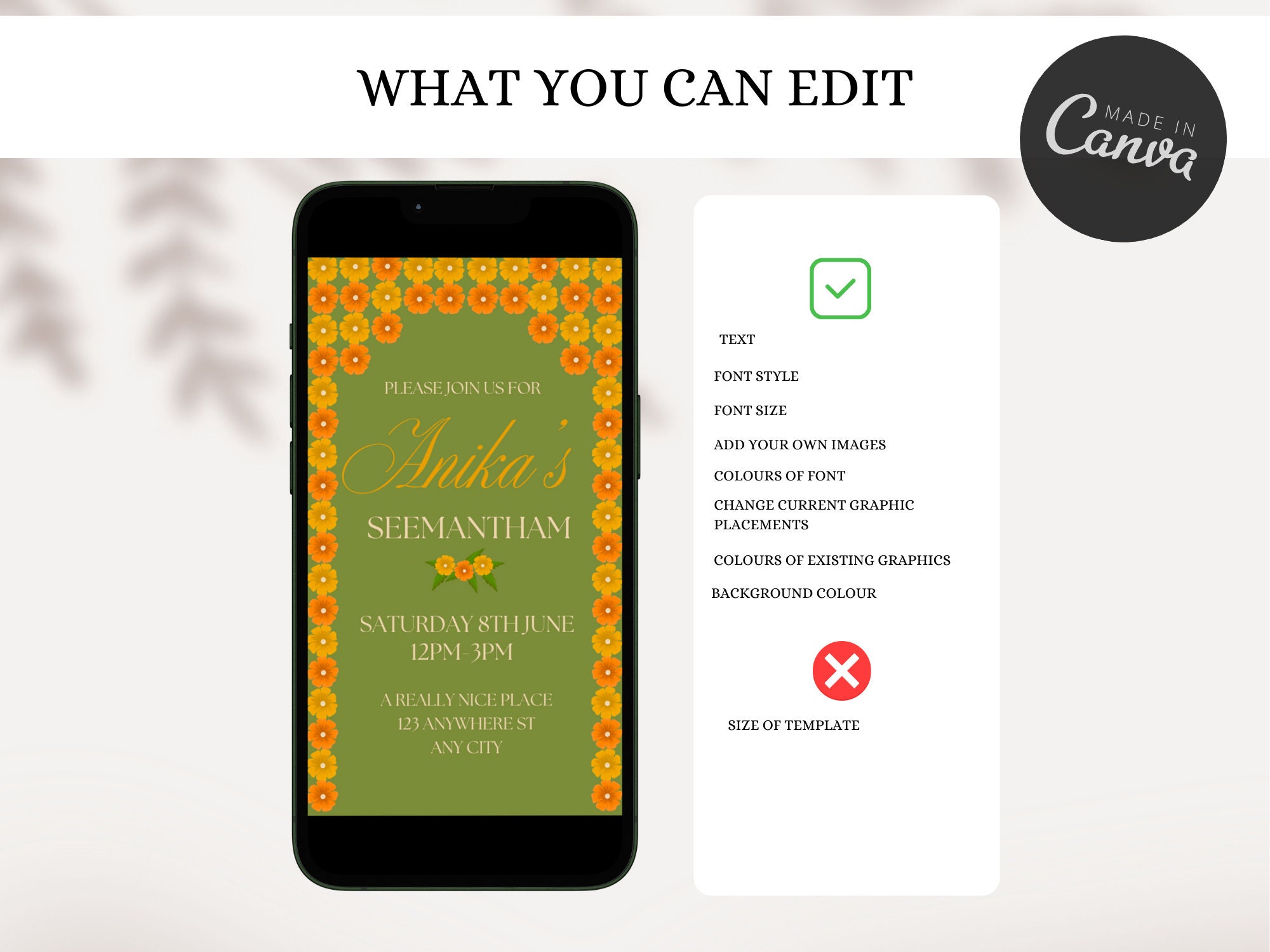 Seemantham Digital Invite, Sreemantham Invitation Template, Indian Baby ...
